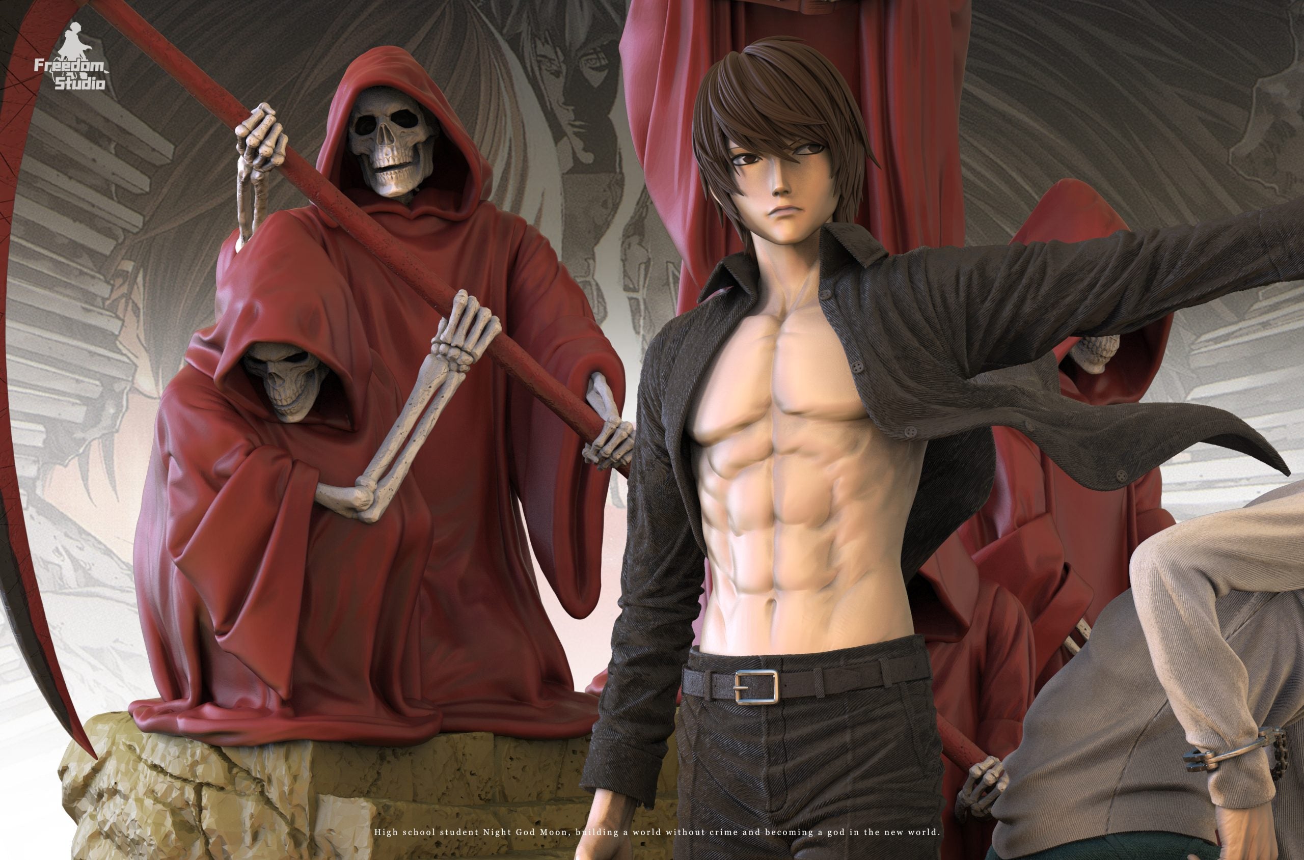 [Pre-Order] Freedom Studio - Statue - Death Note - Yagami Light & Misa ...