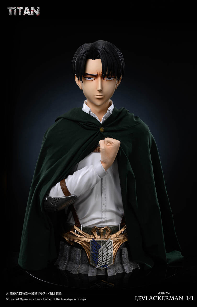 [Pre-Order] TITAN Studio - Attack on Titan - Levi Ackerman Bust – MUMU ...